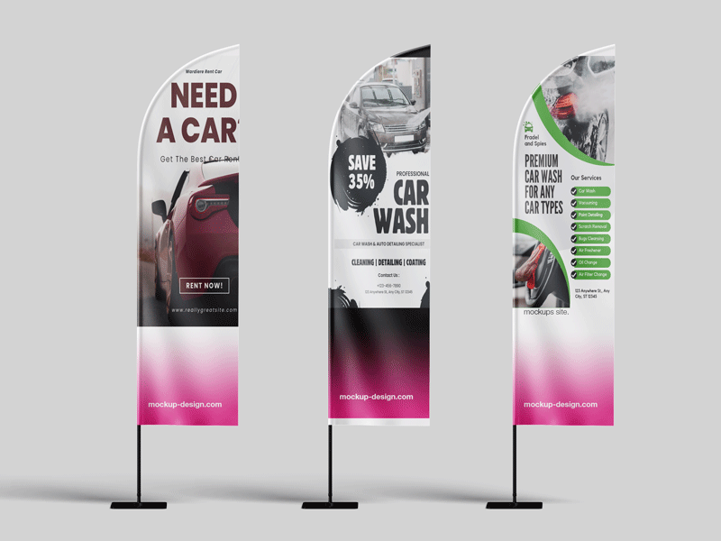 Custom Automotive Feather Flags | Advance Litho Limited